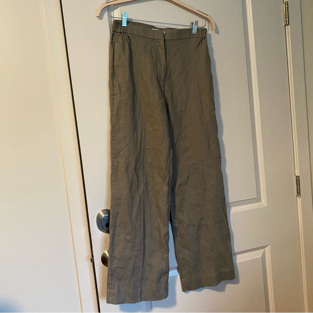 Cos Straight Leg Linen Pants - Gem